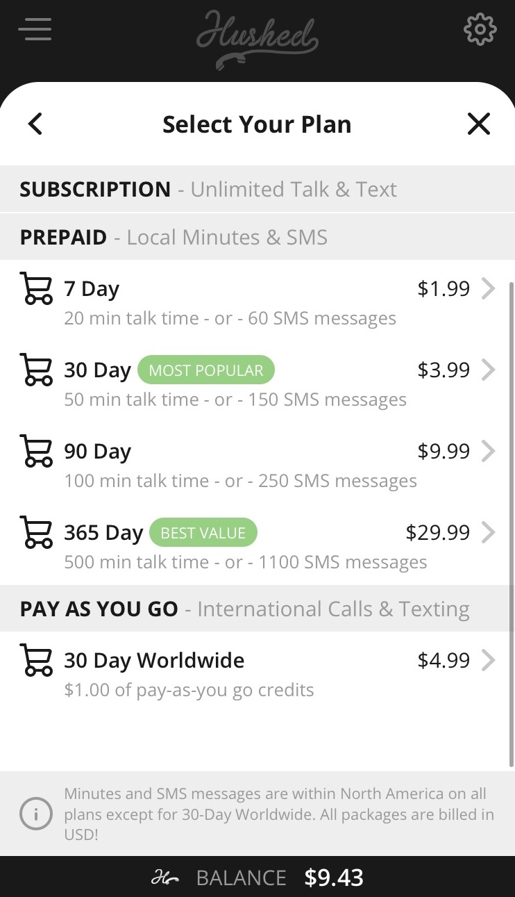Cheap Long-Distance Calls and Texts - Hushed | Secure second ...
